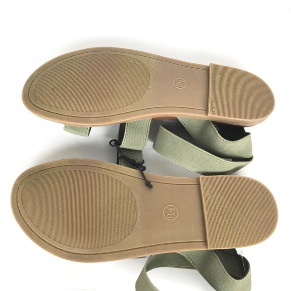 Universal Thread | Shoes | Womens Paisley Olive Elastic Ankle Strap ...